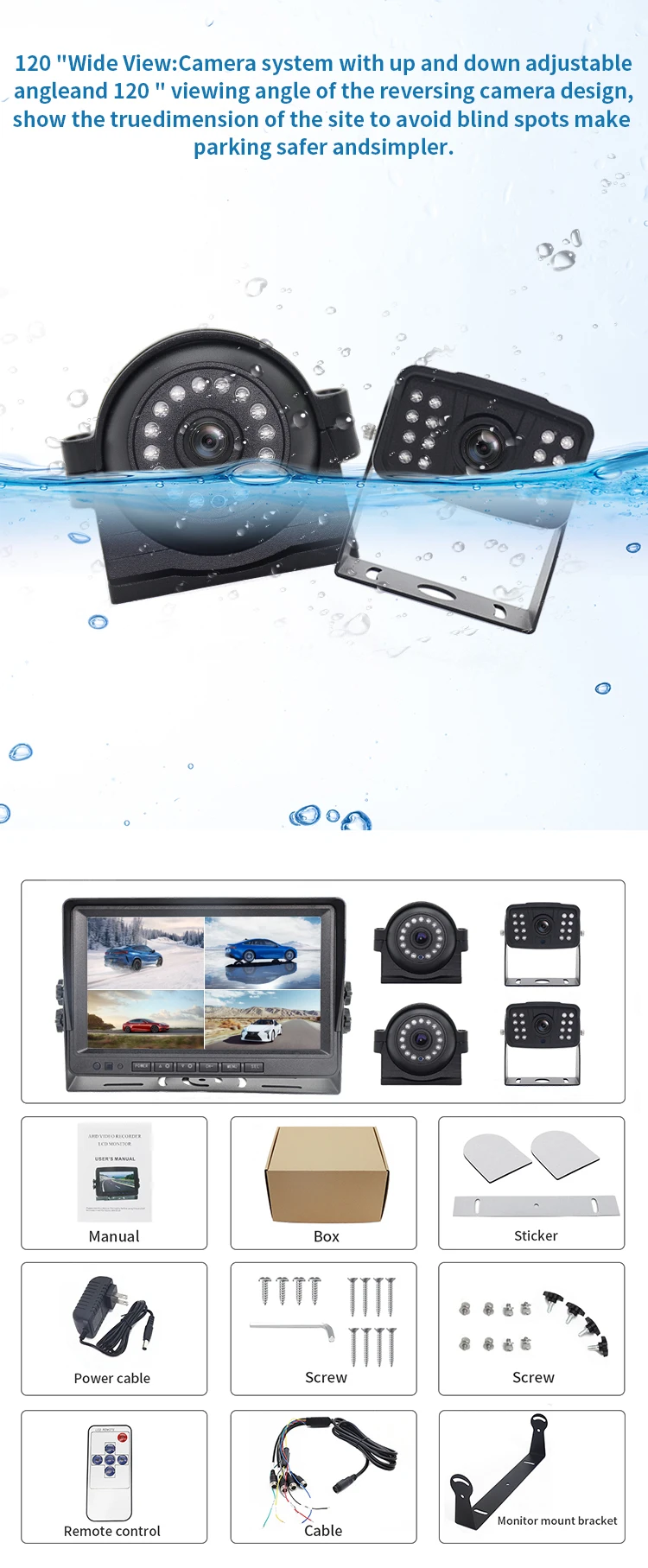 YWX Truck Dash Camera Monitor - Enhance Vehicle Safety