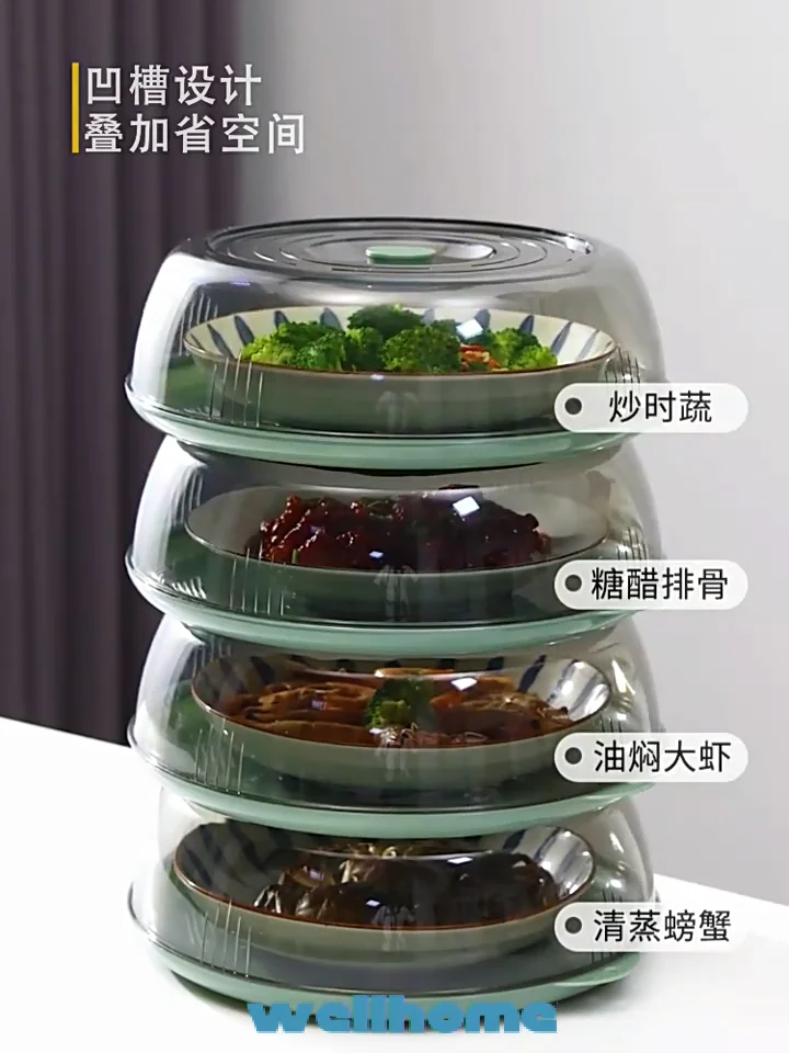Wholesale Multilayer Plastic Dish Cover Kitchen Storage Dining Table ...