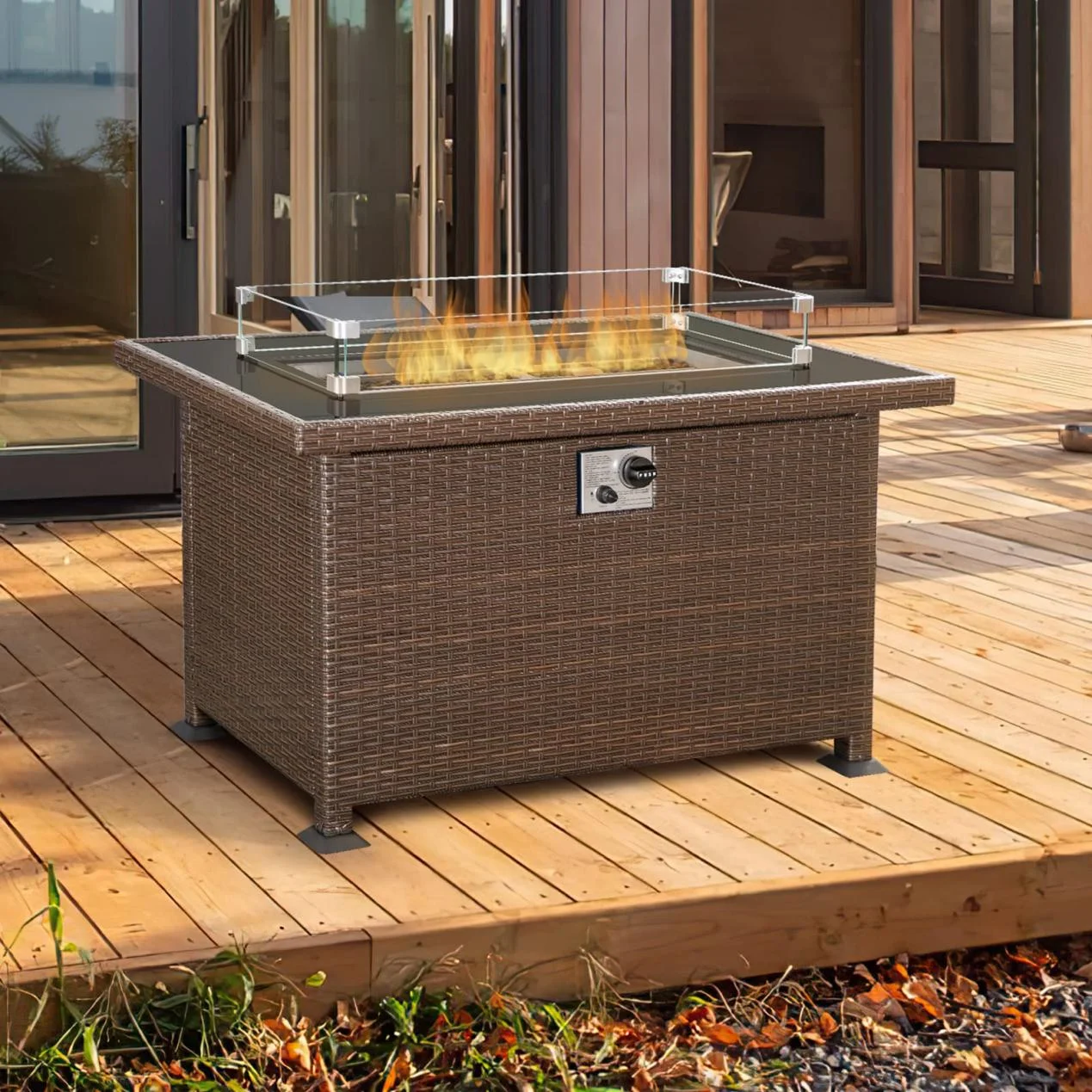 Fire Pit Surround Tabletop Wood Burning Outdoor Fire Pit 20 X 42 in ...