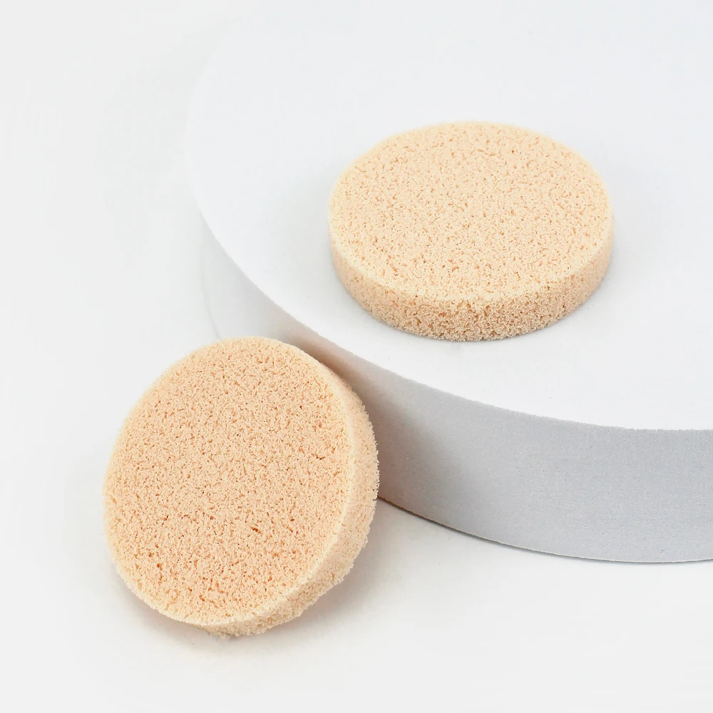 Customized 100% Sbr Edging Round Beauty Makeup Sponge Cosmetic Makeup ...