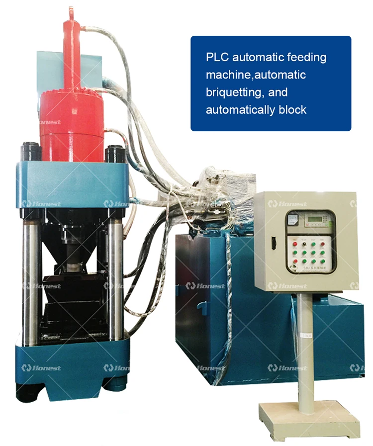 Hydraulic Press Automatic Scrap Aluminum Copper Shavings Metal Powder ...