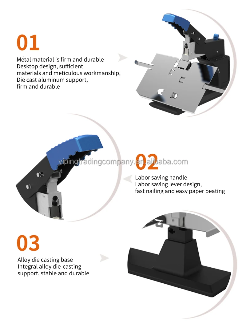 Manual A3 Heavy Duty Stapler Machine for Small Books Binding