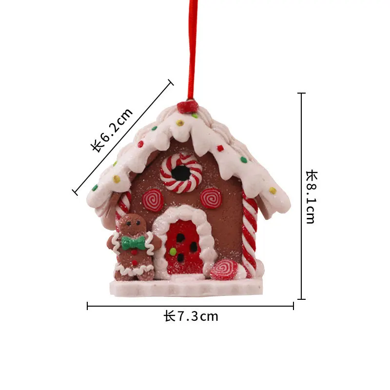Holiday Decorative Gingerbread LED Candy House Hanging Accessory ...