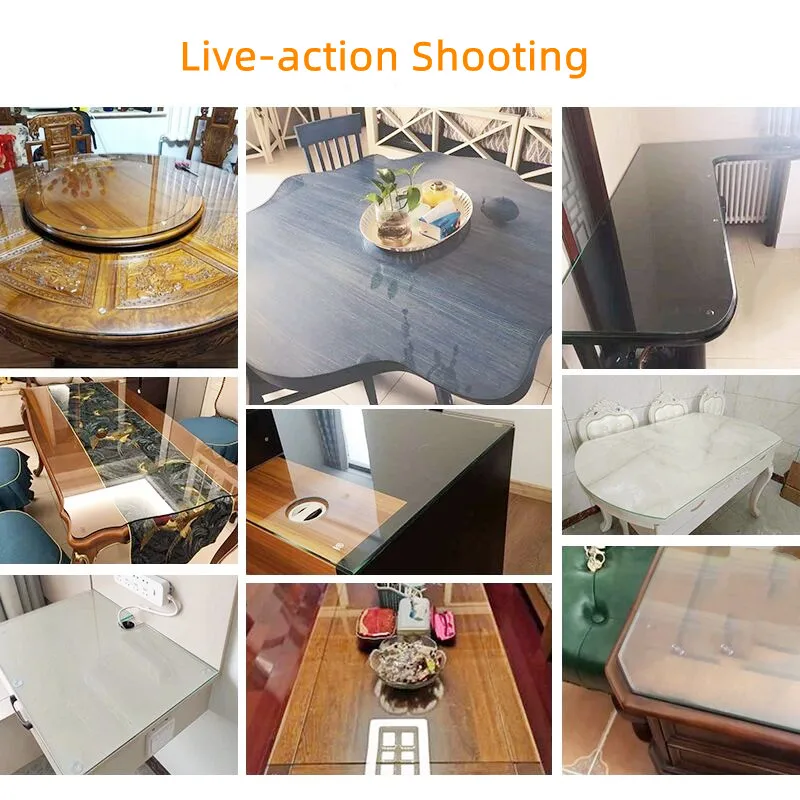 Height Adjustable Tempered Glass Monitor Riser Desktop Stand Table for ...