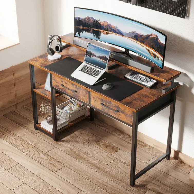 Custom cheap office computer desk table home simple wooden computer ...