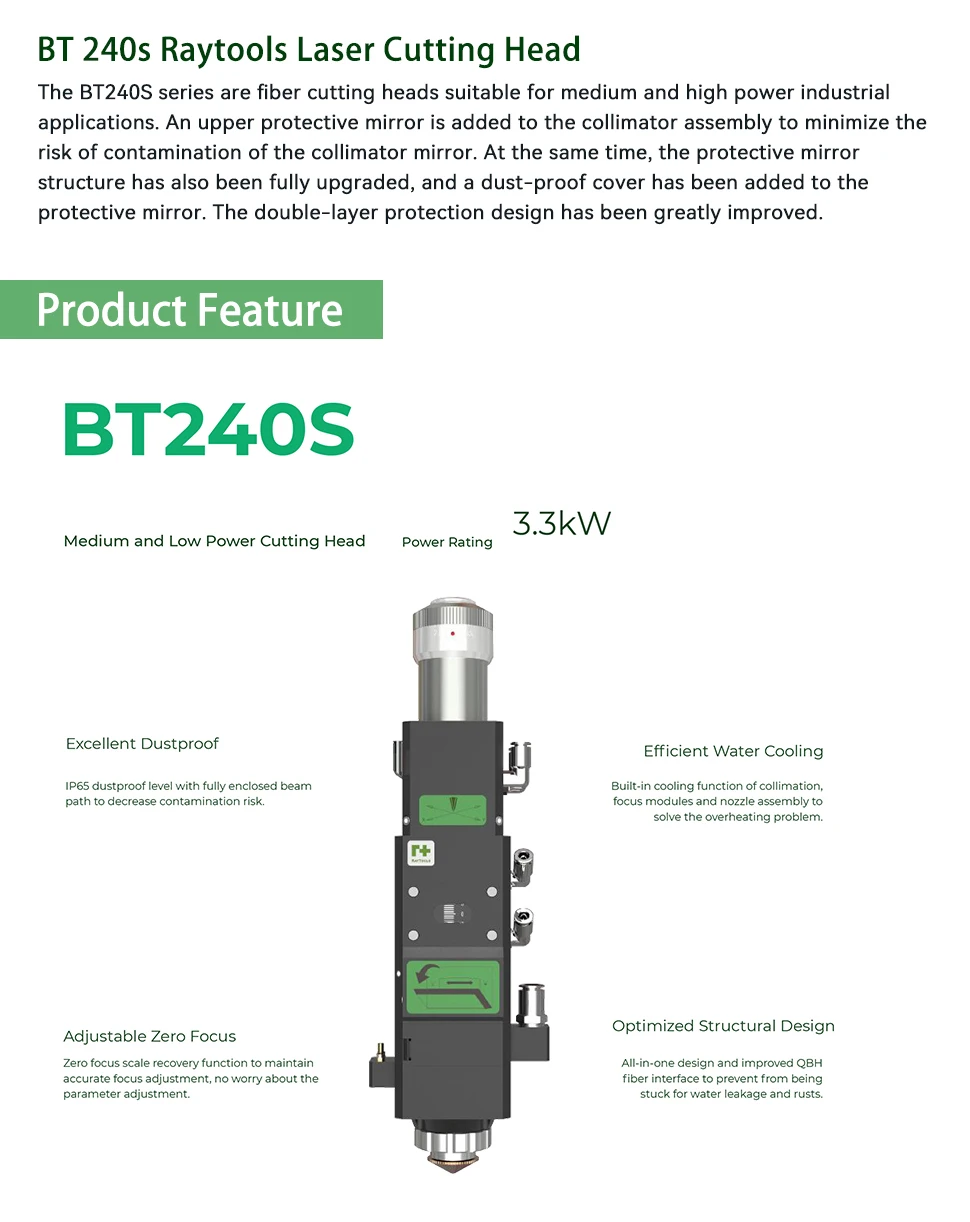 Industrial Grade Laser Cutter Heads Raytools Bt240s Bm Series - Buy ...