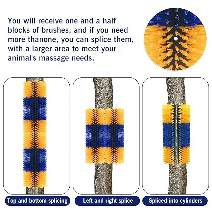 Half Round Husbandry Cow Brush Roller for Livestock Massage