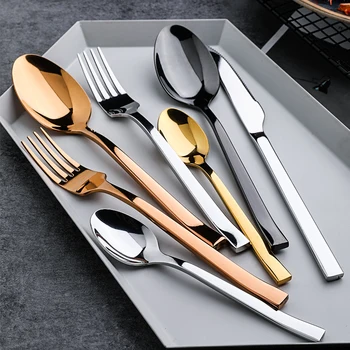 Luxury Flatware 18/10 High Quality Black Stainless Steel Silverware ...