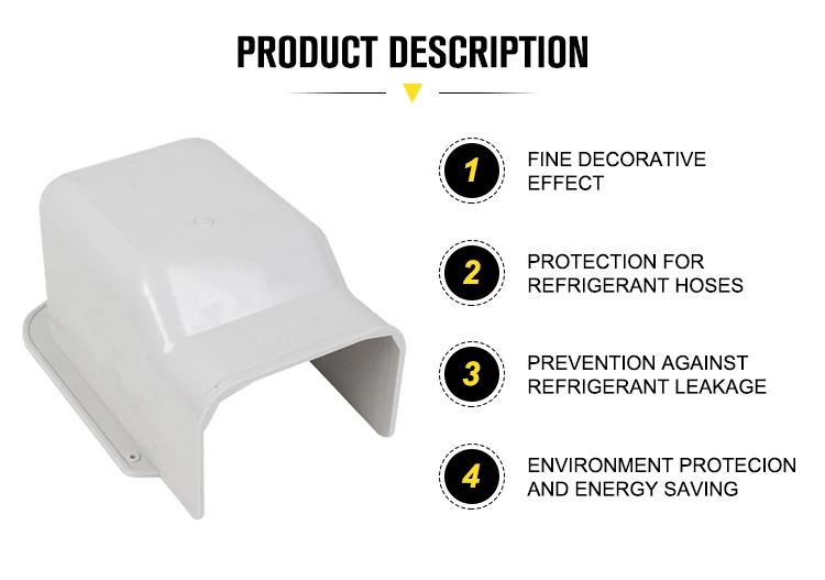 75*65mm Pvc Wall Cover Decorative Outdoor Air Conditioning Duct Pipe ...