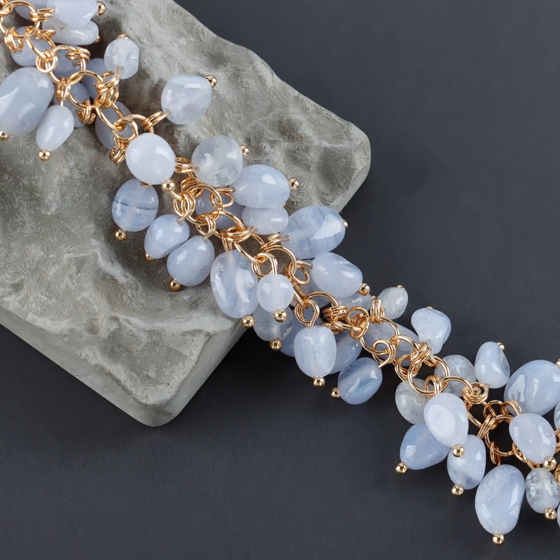 M987 Double Layer Natural Stone Handmade Chain Diy Necklace For Women ...