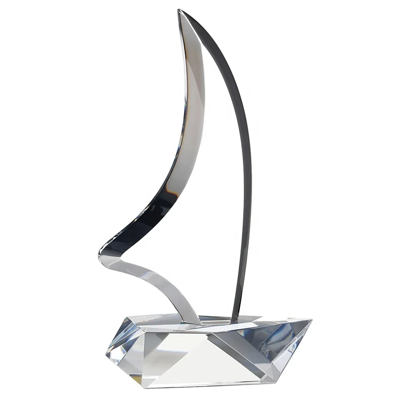Eco-friendly Professional Crystal Boat Ship Trophies Awards For ...