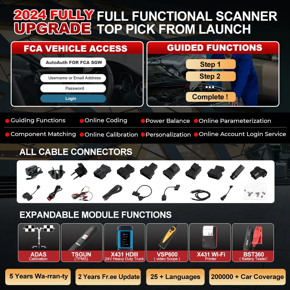 LAUNCH X431 PRO3S+ V5.0 - Professional Engine Diagnostic Tools
