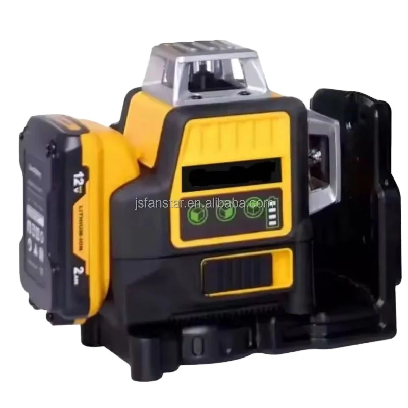 Cordless drill 12 line 3d green cross 360 rotating self leveling laser ...