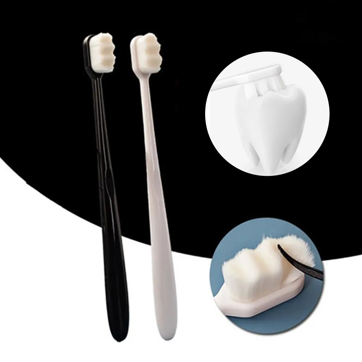 Nano Ultra-fine Wave Toothbrush Soft Bristle Oral Care Clean for Adult ...