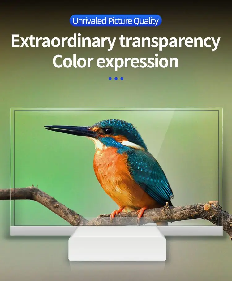 55 Inch 1080P Transparent Oled Display Showcase Cabinet Screen Panel ...