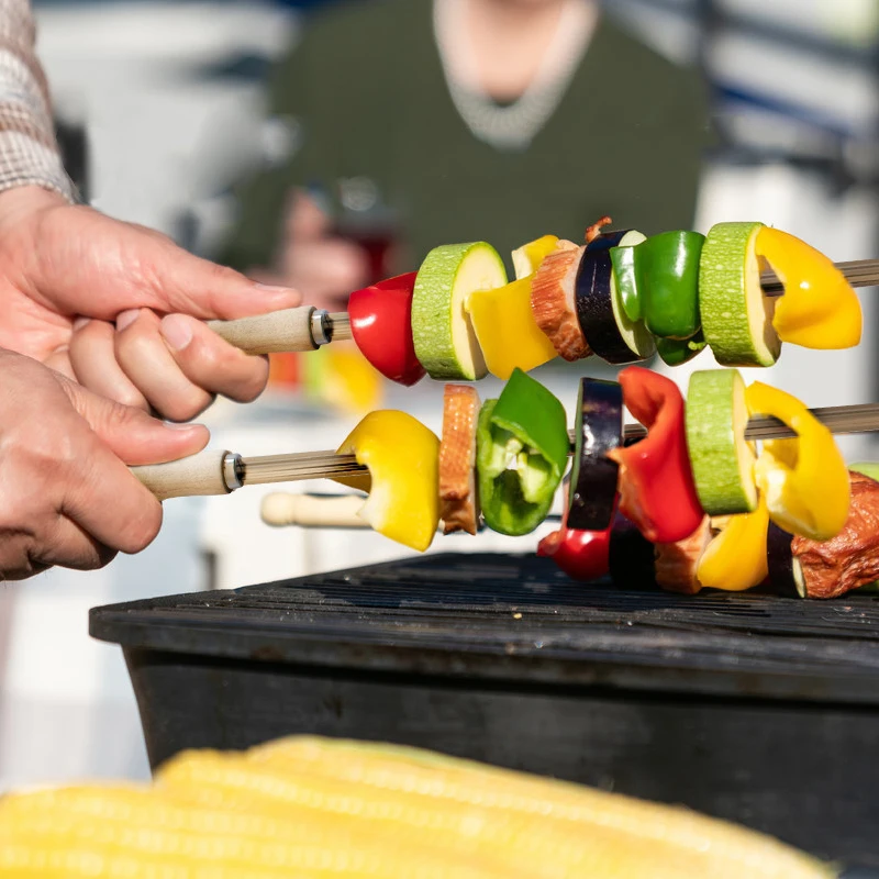 V-shape Stainless Steel Skewers For Indoor/outdoor Kitchen Use Bbq ...