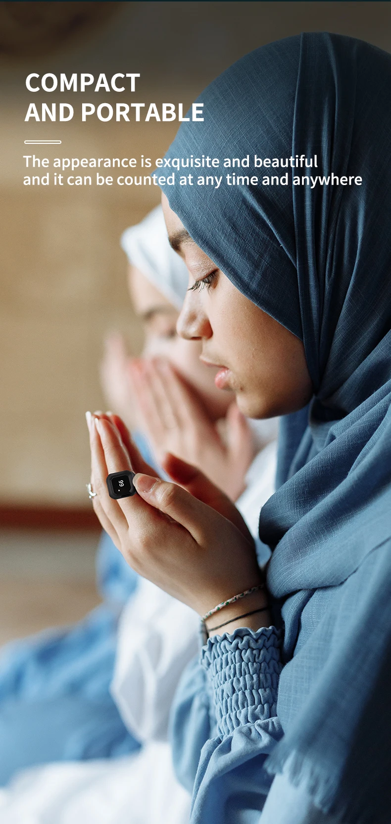 App Control Smart Tasbih Zikr Ring Muslim Plaster Metal Iqabla ...