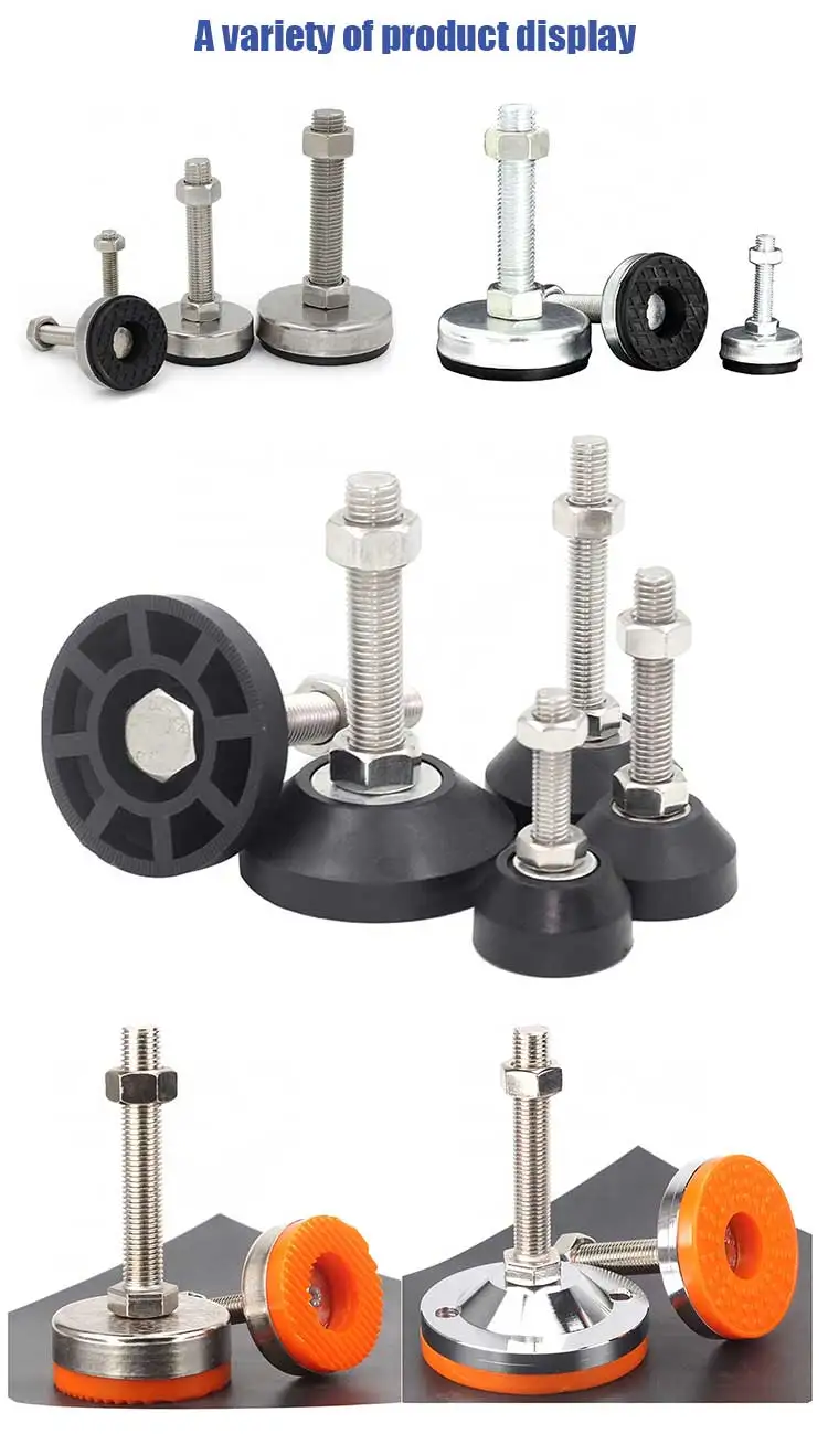 Dlpo Rigid Leveling Foot Threaded Glide Feet,3/8-16 Stud Adjustable ...
