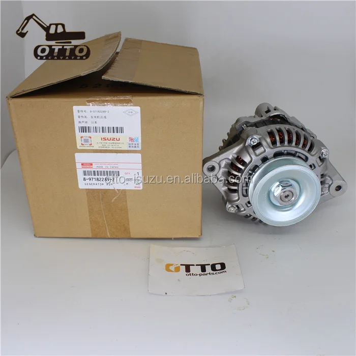 五十铃发动机的挖掘机零件发电机总成4JG1交流发电机24V 8-97182289-2 897182-2892 8971822892 ...
