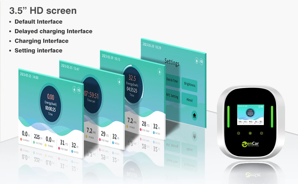 Zencar EV Charger Wallbox 32A 7.2KW - Dynamic Load Balancing