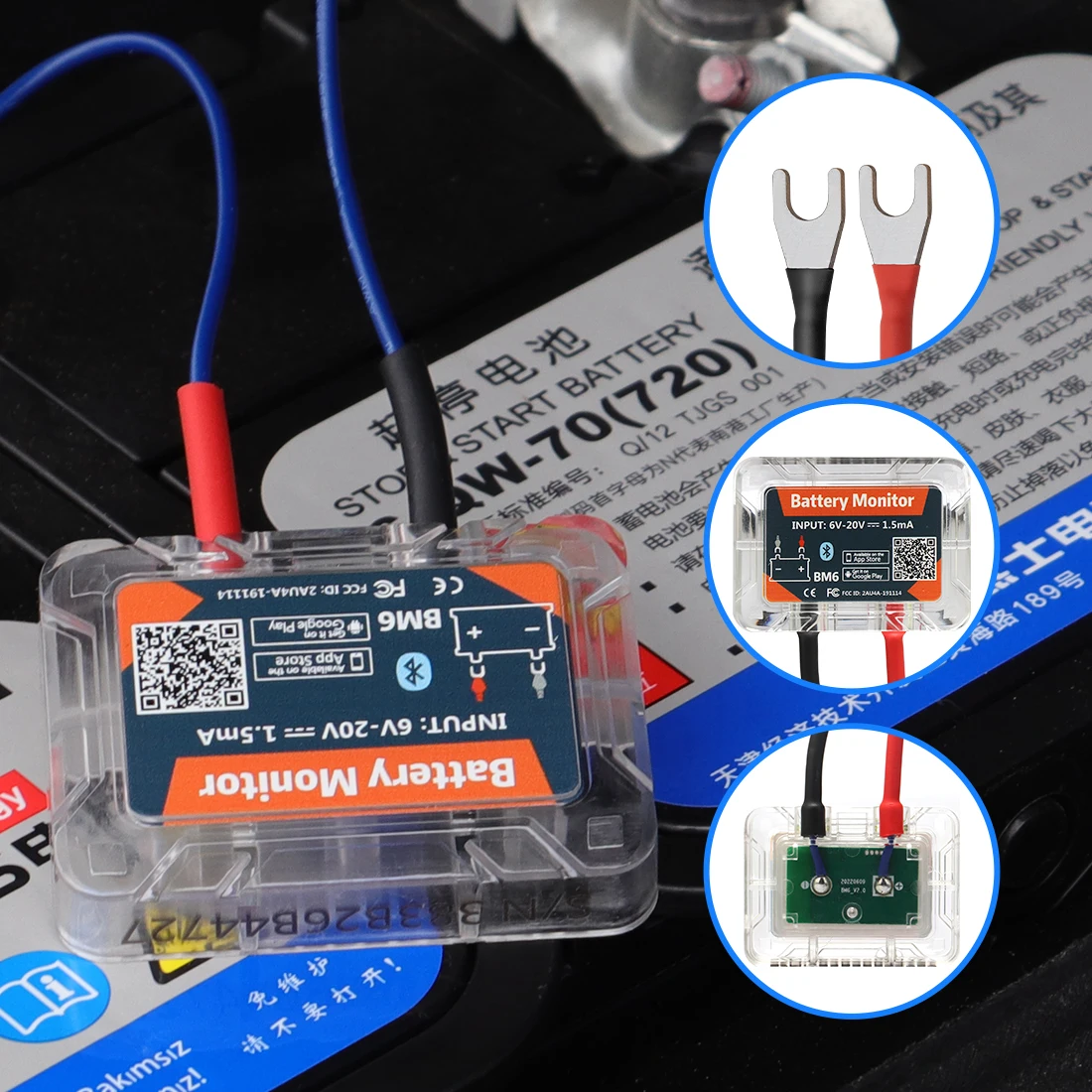BM6 car Battery tester电池电瓶检测仪定位器蓝牙GPS tracker-阿里巴巴