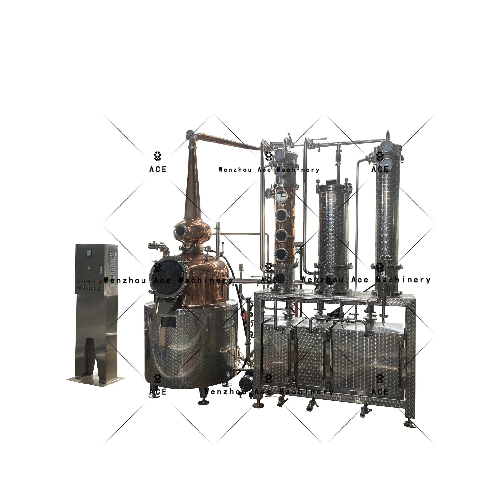 Ace Distillation Column Alembic Copper Pot Still 100l 200l 300l ...