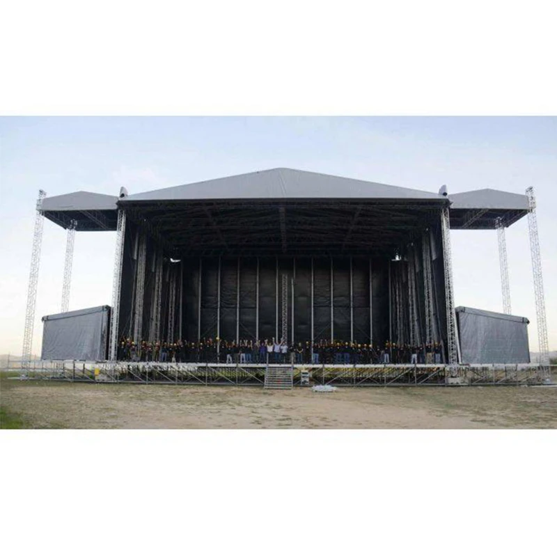 Outdoor Roof Truss Structure Mobile Stage Trailer Aluminum Truss Base ...