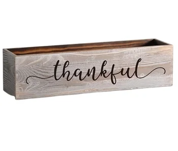 Wood Planter Box Wooden For Centerpieces Rectangular Planter Decorative ...