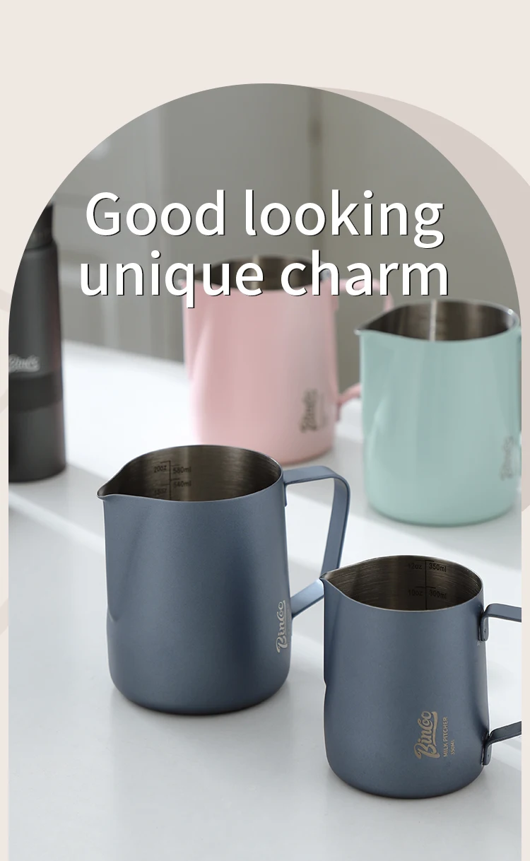 Bincoo Coffee Pull Flower Vat Milk Foam Cup Stainless Steel ...