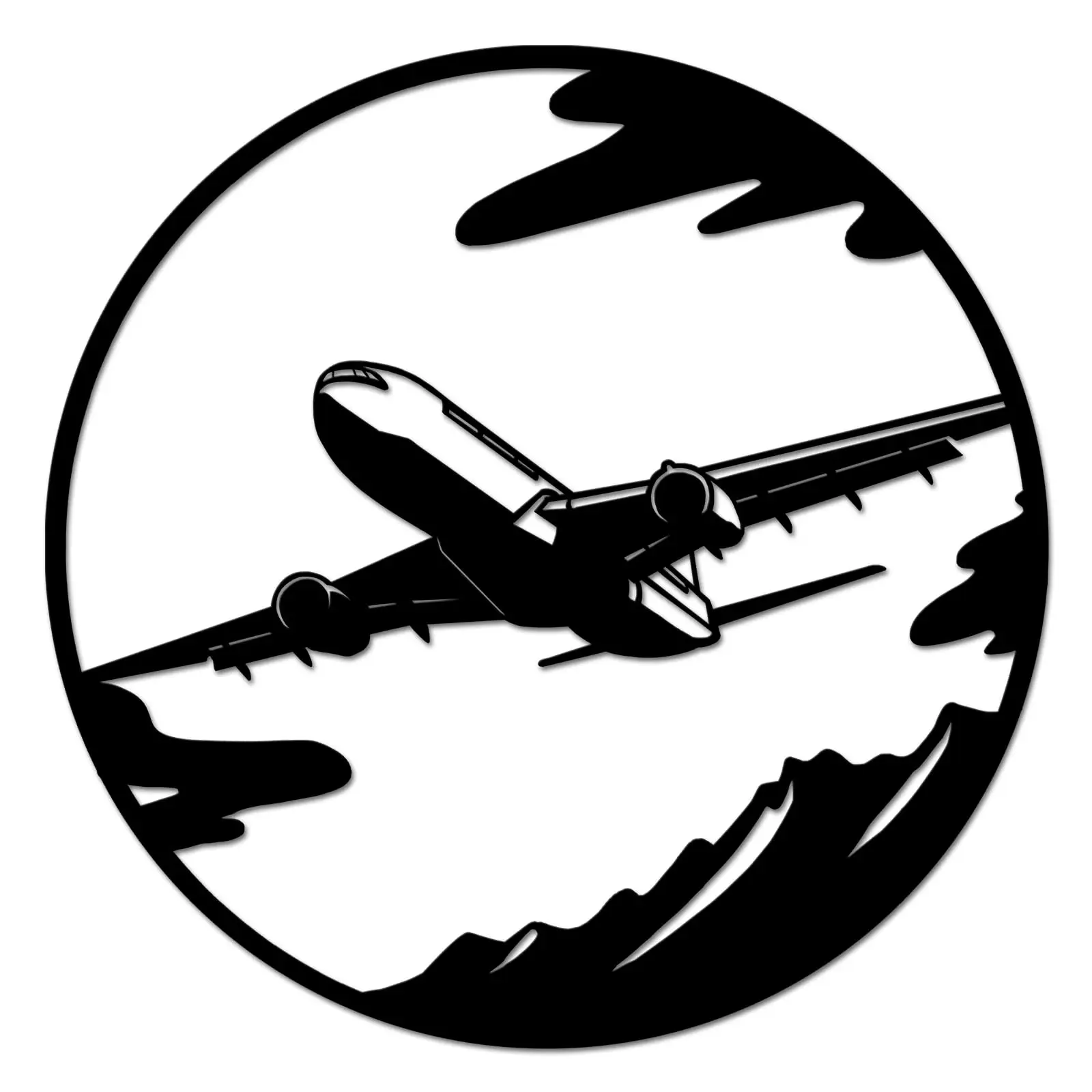 Plane Metal Wall Art Airplane Metal Wall Sculptures Modern Office Home ...