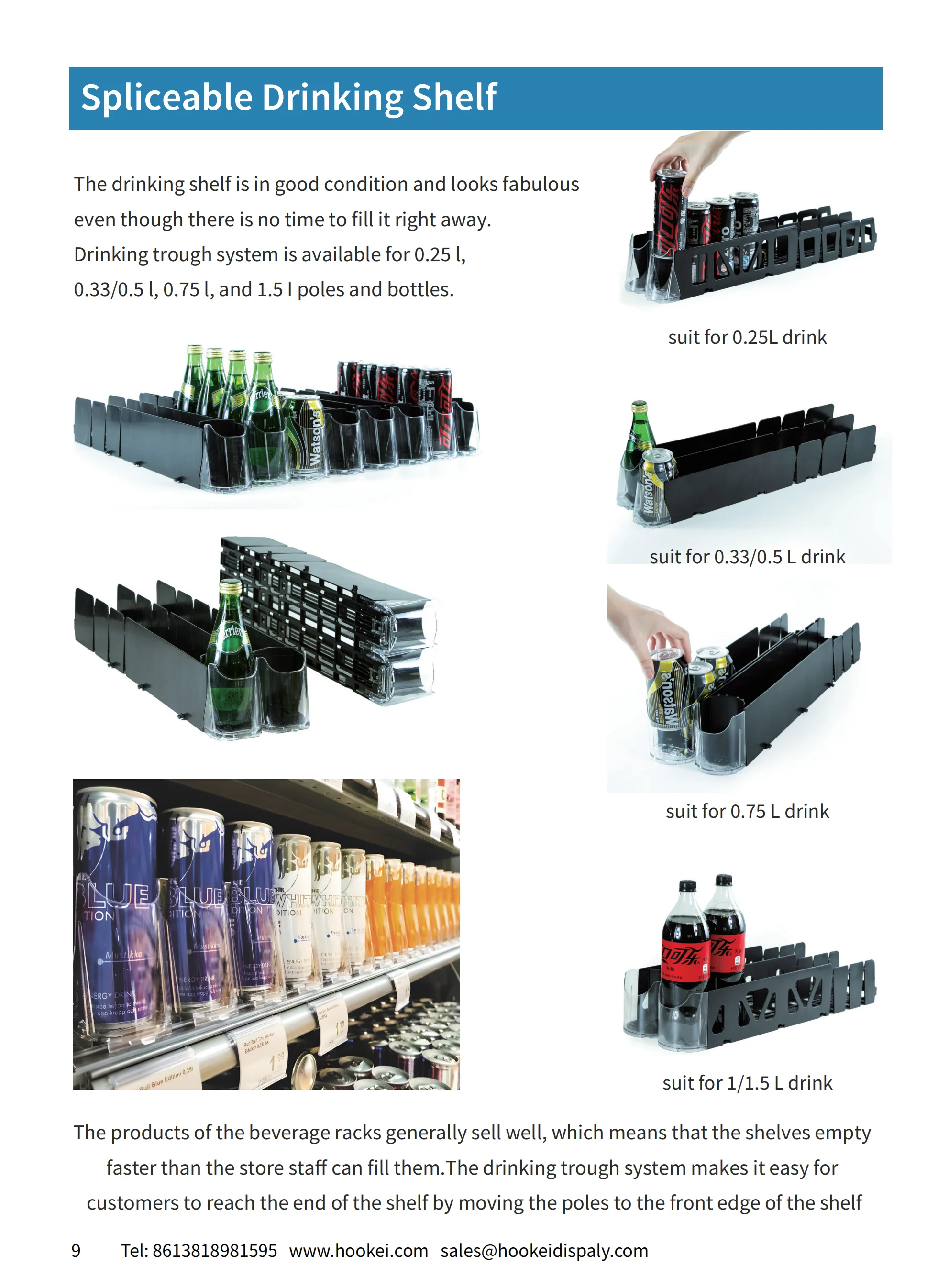 Automatic Shelf Spring Pusher Can Drink Dispenser Fridge Organizer ...