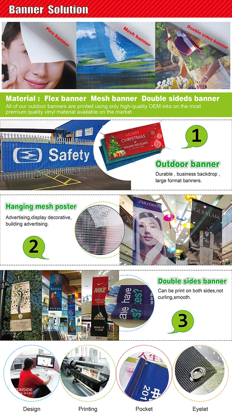 Pvc Vinyl Flex Banner Outdoor Banners Factory Custom Waterproof Vinyl ...