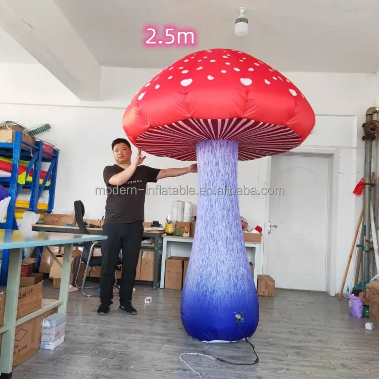 Custom Size Inflatable Mushroom Model With Led Light For Decoration ...