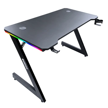 Z-shaped Ergonomic Computer Gaming Table Red Color Pc Gaming Desk E ...