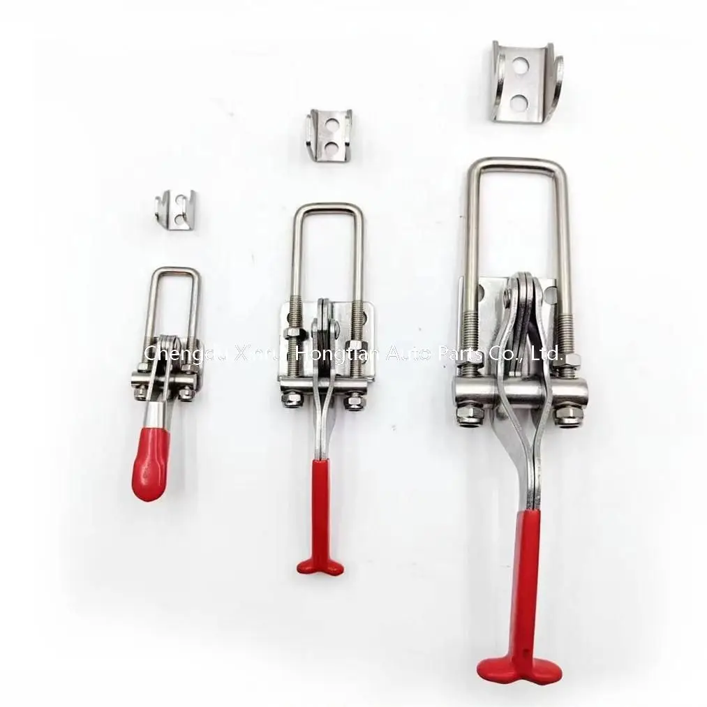 Stainless Steel Adjustable Toggle Latch Clamp Long Hasp Four Holes ...