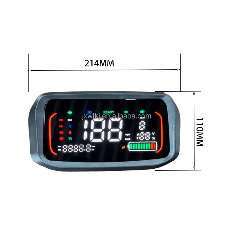 Electric Bike Scooter Motorcycle Speedometer Dashboard Display 48V-72V ...