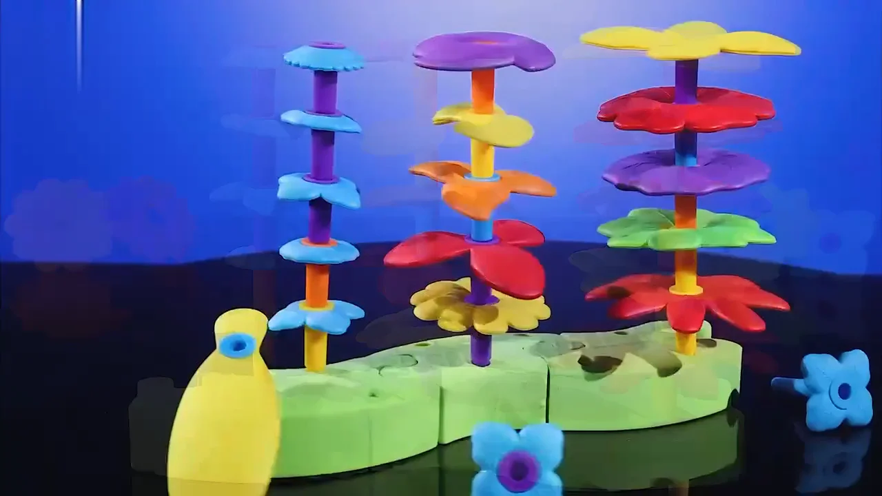 Educational Activity For Preschool Stem Flower Building Toy Set Eva ...