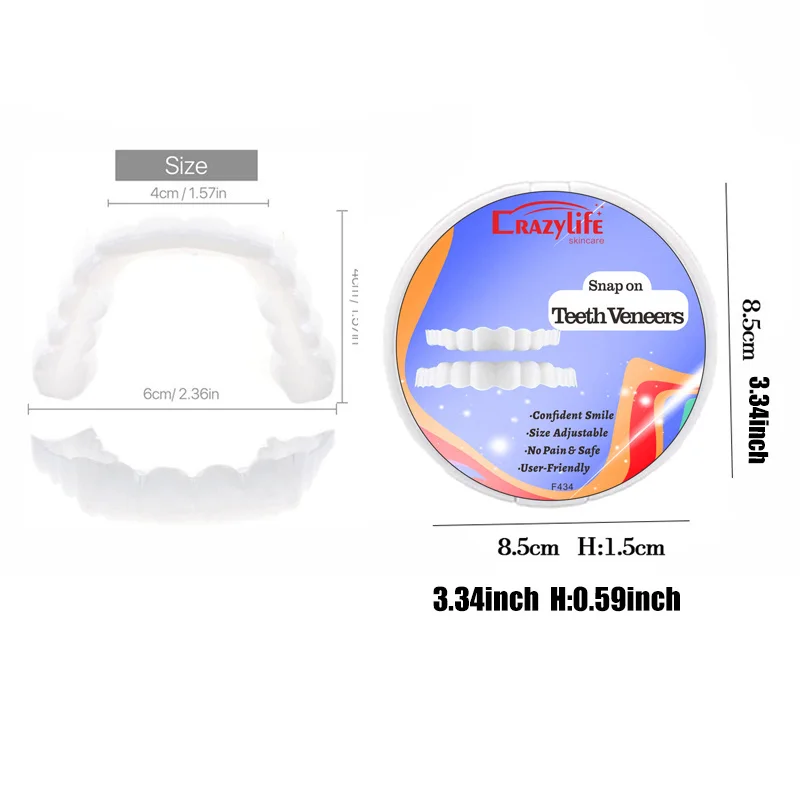 Teeth Veneers - Perfect Smile with Temporary False Teeth