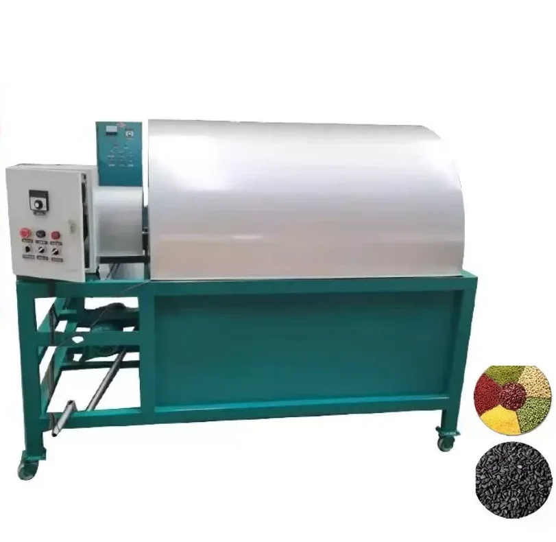Industrial Aluminum Rotary Drum Batch Rubber Rotating Paddy Malt ...