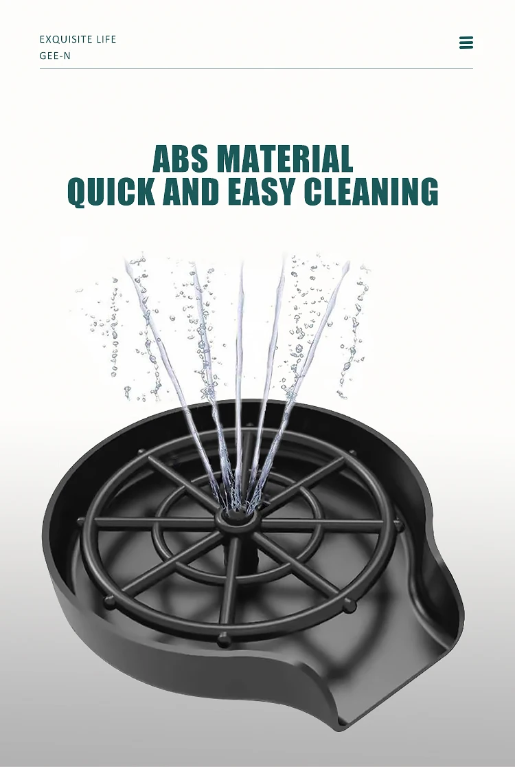 Gee-n High Pressure Cup Washer Automatic Abs Plastic Glass Rinser For ...