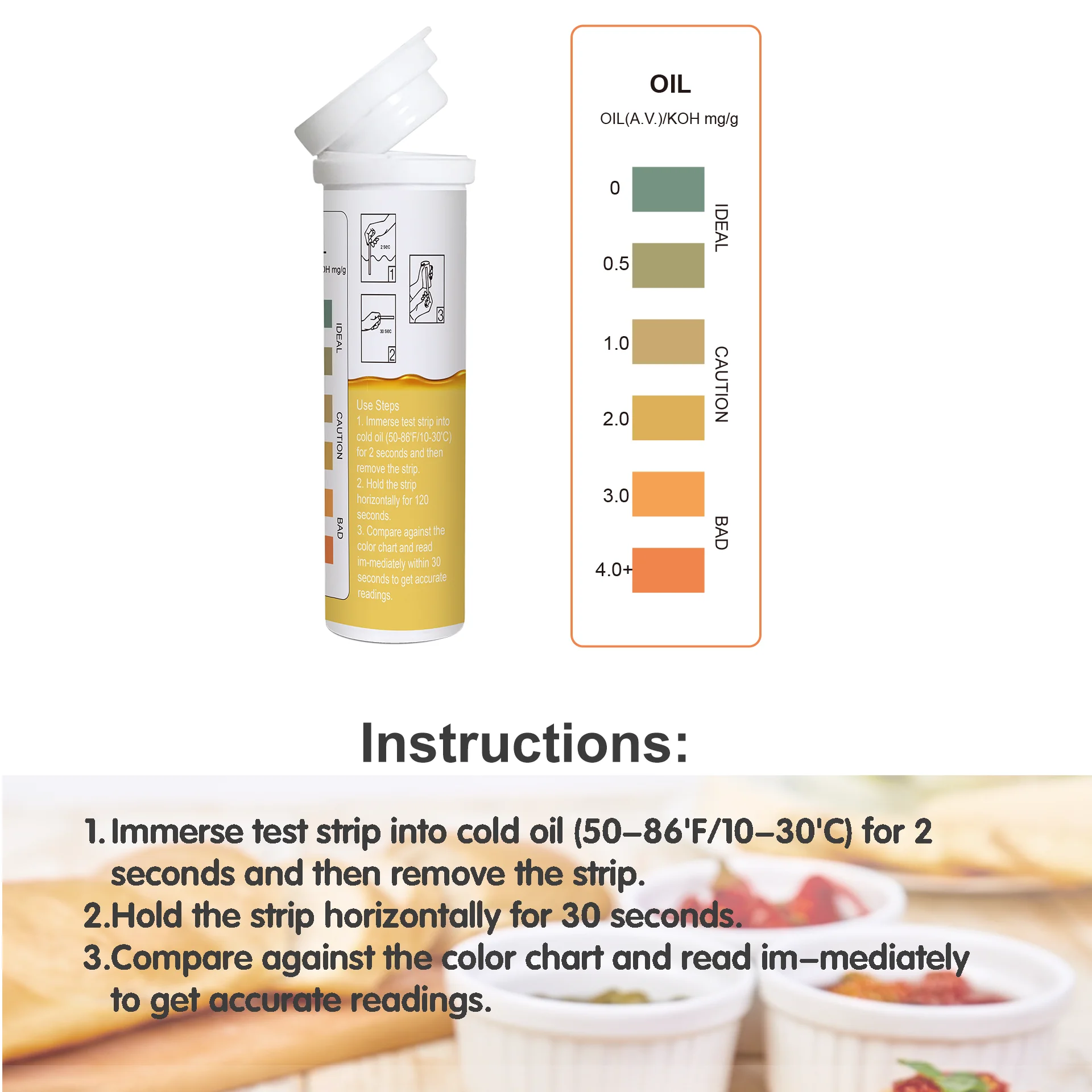 Food Cooking Oil Quality Test Strips for Food Safty Test| Alibaba.com