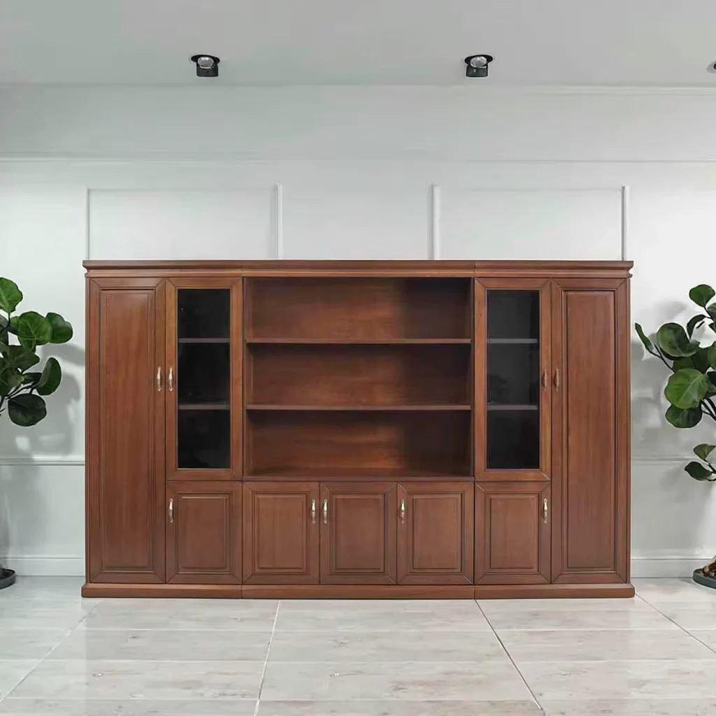 Modern Classic Clover Glass Door Bookcases With Up And Down Function ...