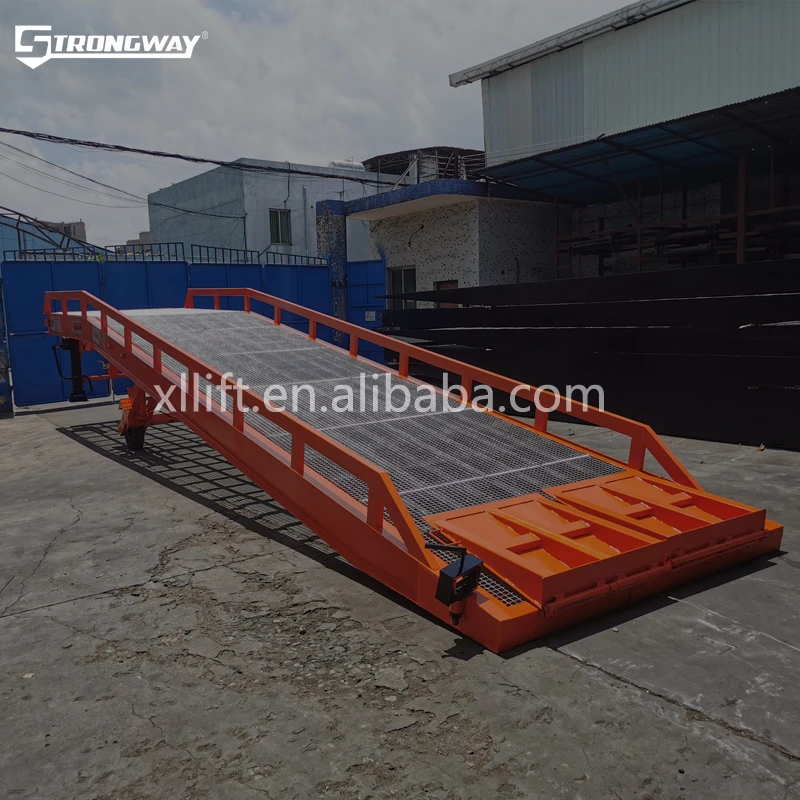 10t Dock Ramp Loading Movable Loading Dock Ramp Leveler Container Truck Unloading Dock Ramps ...