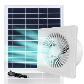 Solar 6 Inch 12v Exhaust Fan +17w Solar Panel Bedroom Air Extractor Fan ...