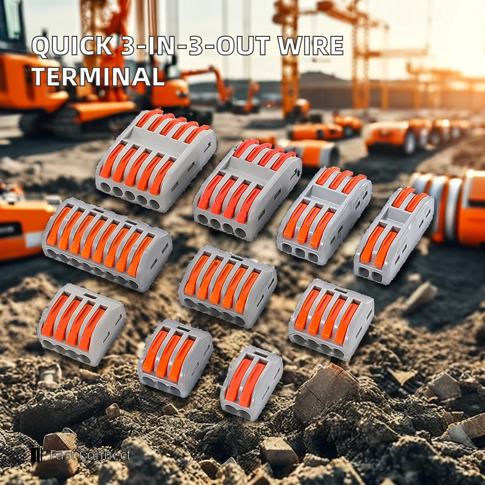 2 in 2 Out Terminal Quick Connector Electric Universal Cable Connector ...