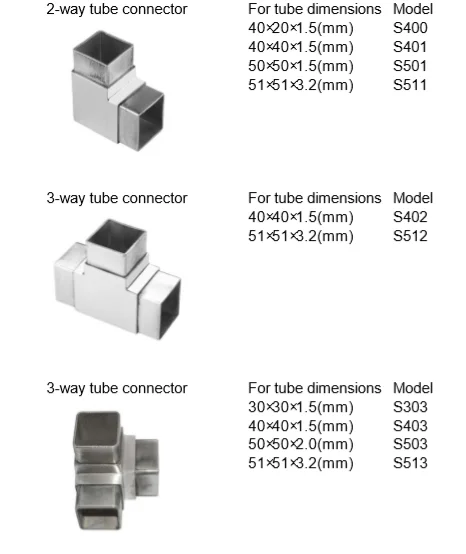 Square Tube Fittings - Durable 50 Mm Push Fit Connectors