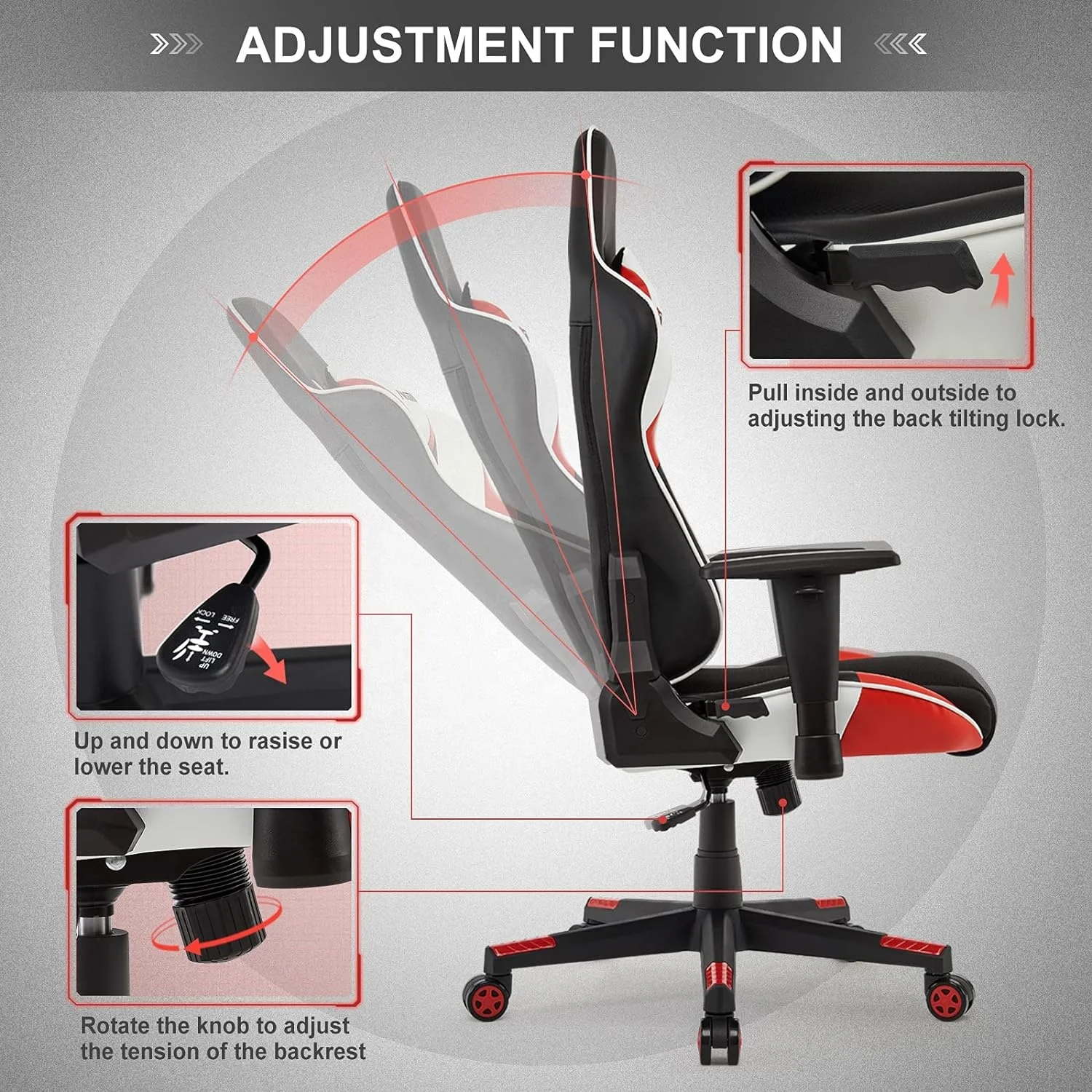 Cyber Cafe Gaming Chair Ergonomic Reclinable Swivel Black Gaming Chair ...