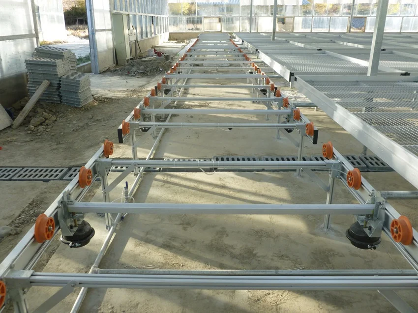 Greenhouse Automatic Moving Bench - Buy Growing Bench,Flower Table ...