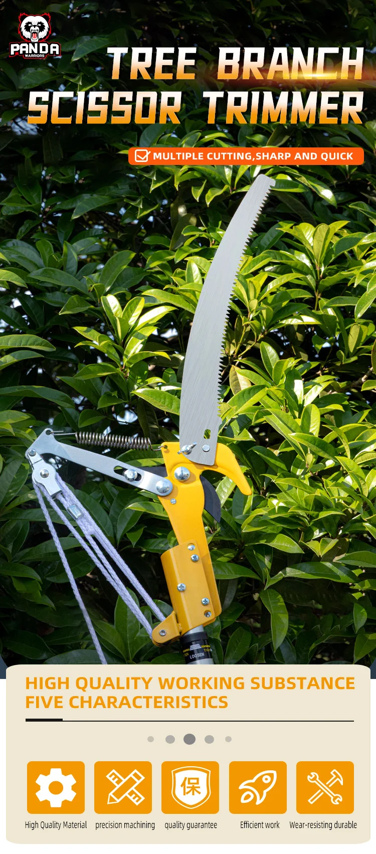 Aluminum Telescopic Pole With Pruner Extendable Scissors Pruning Tool ...