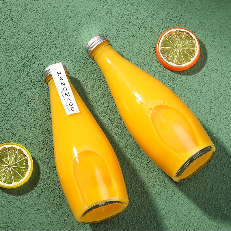 Alibaba.com: 290ml 330ml clear glass pear shape juice bottle with 38mm ...
